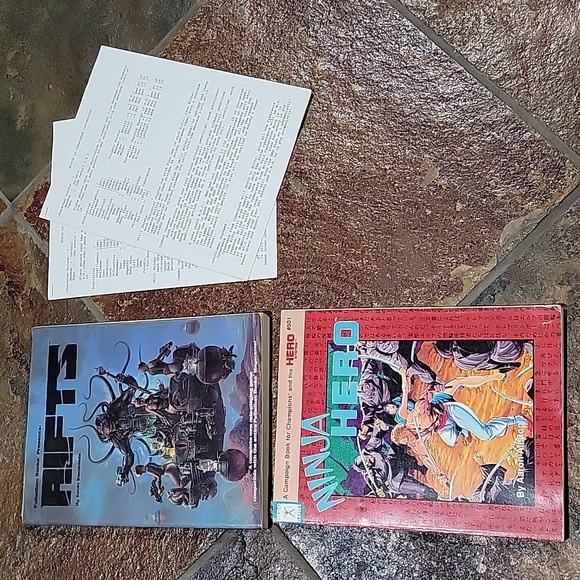 Other | Vintage Role Playing Books Ninja Hero Rifts | Poshmark